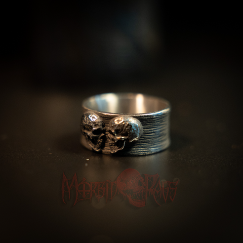 Saber Double Skulls Ring | Morbid Rags